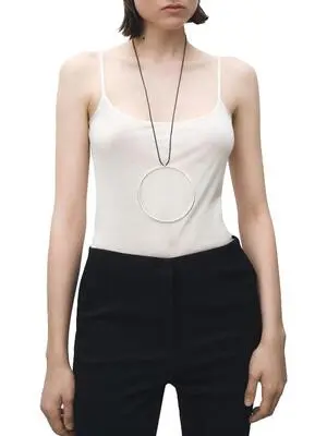 Mango Silk Camisole Off White