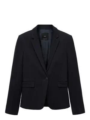 Mango Slim Fit Suit Jacket - Dark Navy