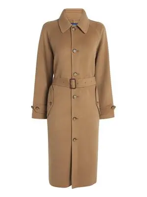 Ralph Lauren Camel Hair Single-breasted Trench Coat - Brown
