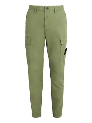 Stone Island Cotton Cargo Trousers Green
