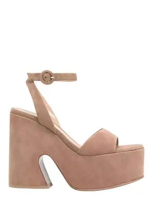 GIANVITO ROSSI 70mm Ziggy Platform Heeled Sandals - Brown