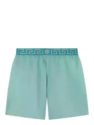 Versace Greca Border Swim Shorts - Green