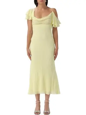 SELF-PORTRAIT Midi Dress - Yellow