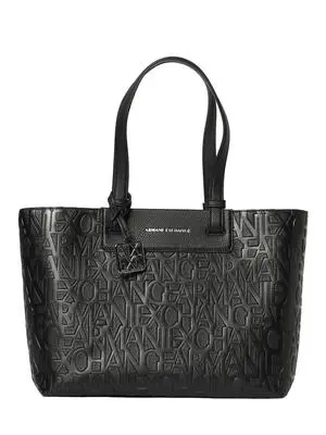 Armani Exchange Embossed Logo Tote Bag - Black