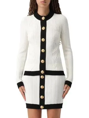 Balmain Button Detailed Sweater - White
