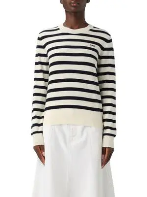 A.p.c. Striped Knit Cardigan - Blue
