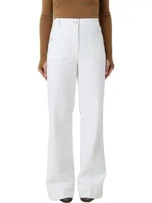 Victoria Beckham Wide-leg Jeans - White