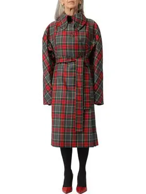 VIVIENNE WESTWOOD Tailored Plaid Overcoat - Red