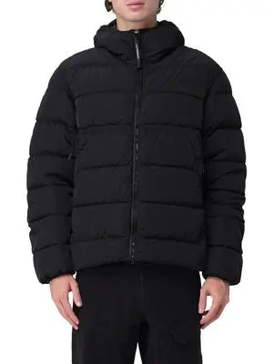 C.P. COMPANY Quilted Hooded Jacket - Black