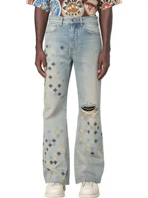 Amiri Embroidered Jeans - Blue