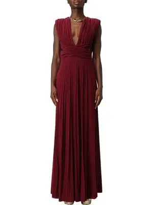 Elisabetta Franchi Pleated Gown - Cherry