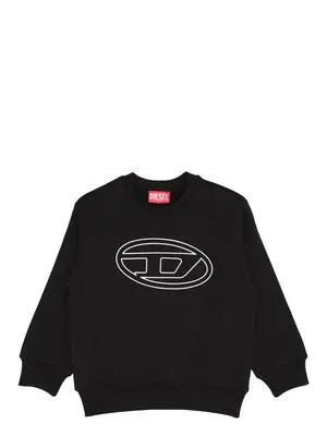 DIESEL® Printed Long-sleeve Pullover - Black