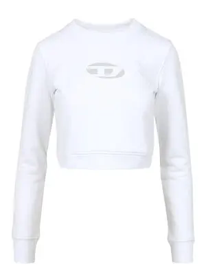 DIESEL® Cropped Cotton-blend Sweater - White