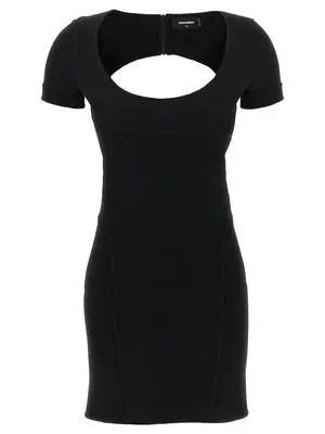Dsquared2 Bodycon Cut Out Mini Dress - Black