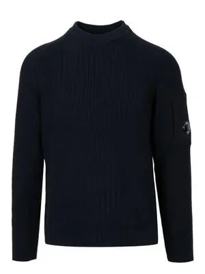 C.P. COMPANY Cotton Knitted Sweater - Blue