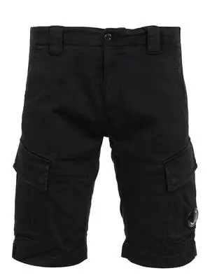 C.P. COMPANY Cotton Stretch Regular Fit Shorts - Black