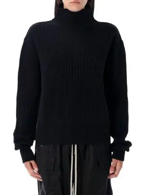 Rick Owens Wool Turtleneck Jumper - Black