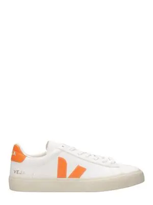 VEJA Chromefree Leather Sneakers - Bianco+arancio