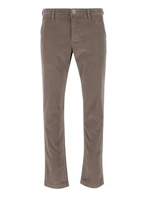 Jacob Cohen Stretch Cotton Blend Slim Fit Pants - Beige