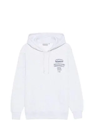Carhartt Work In Progress Logo Cotton Hoodie - Light Grey