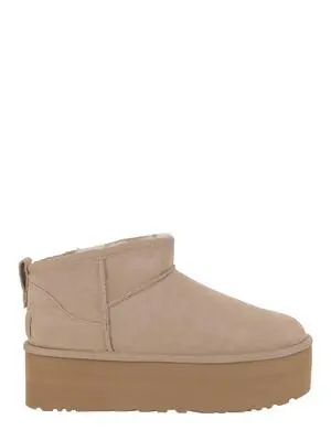 UGG Classic Ultra Mini Platform Boots Beige