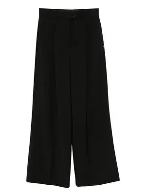 Sportmax Wool Wide-leg Trousers - Black