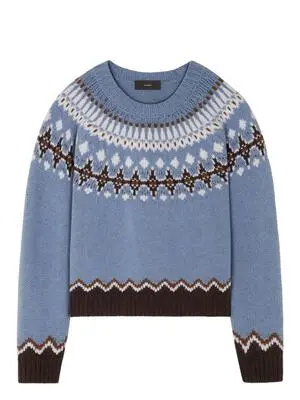 Alanui Wool Crewneck Jumper - Clear Blue