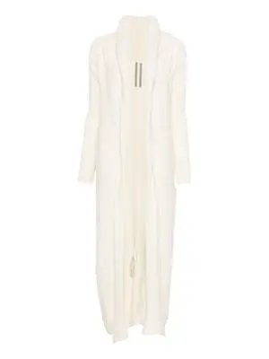Rick Owens Knitted Long Cardigan - White
