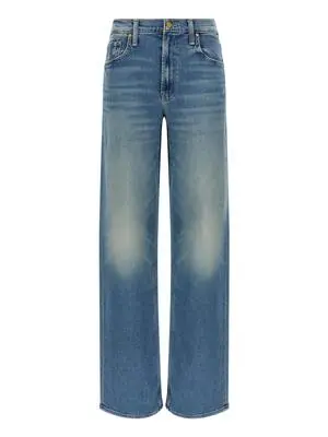 MOTHER The Spinner Zip Sneak' Jeans - Light Blue