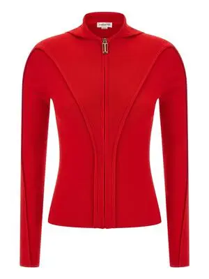 Victoria Beckham Hooded Cardigan - Red
