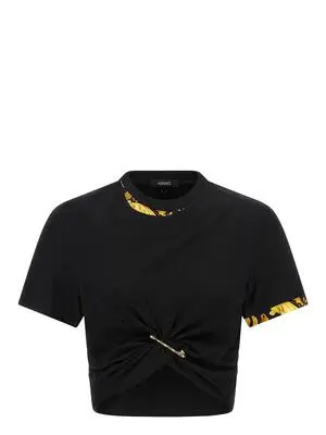 Versace Barocco Double Layer T-shirt - Black