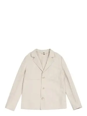 Emporio Armani Single-breasted Cotton Jacket - Beige
