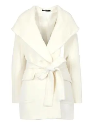 Tagliatore Virgin Wool Coat - Cream