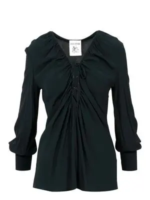 SEMICOUTURE Silk Shirt - Black