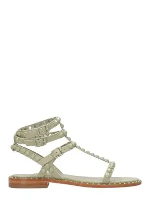 Ash Leather Studded Tringed Sandals - Eucalipto