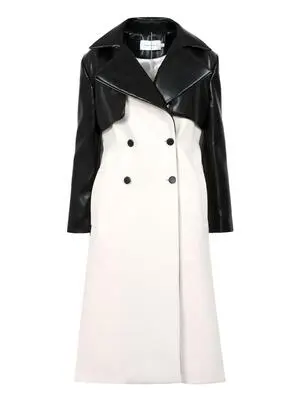SIMONA CORSELLINI Simona Corsellini Double-Breasted Faux Leather Coat