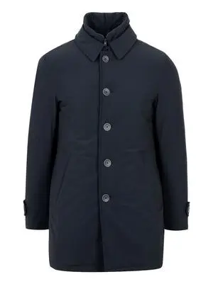 Herno Regular Fit Coat - Blue