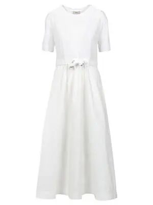 Herno Cotton Blend Dress - White