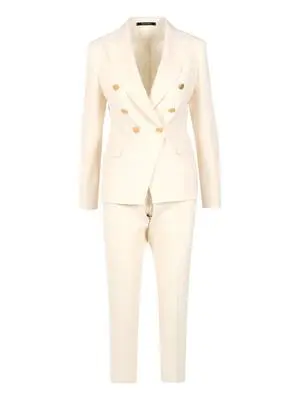 Tagliatore Double-breasted Suit - Cream