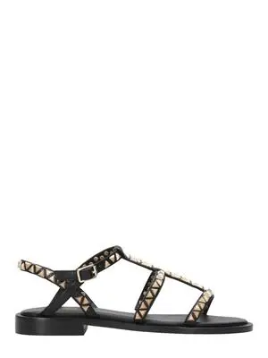 Ash Leather Sandals - Black