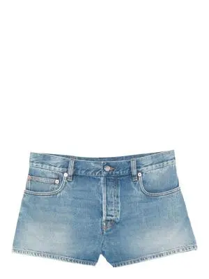 Gucci Denim Cotton Shorts - Clear Blue