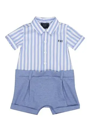 FAY Shirt And Shorts Set - Bianco+azzurro