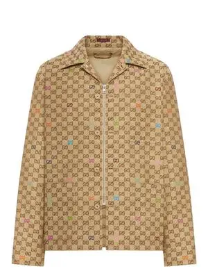 Gucci Gg Canvas Jacket - Camel
