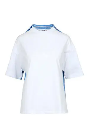 MSGM T-shirt - Bianco+azzurro
