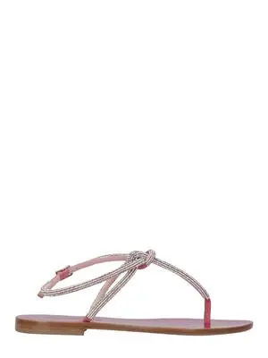 EDDI CUOMO Rhinestone-embellished Suede Sandals - Fuchsia
