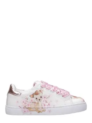 MONNALISA Printed Leather Sneakers
