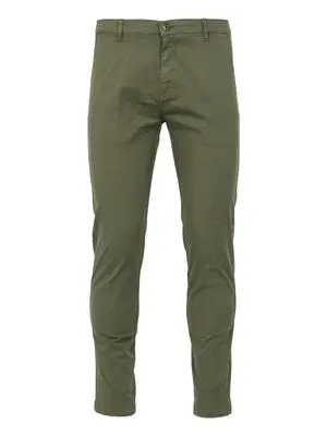 ROY ROGER'S Slim Fit Cotton Gabardine Trousers - Green