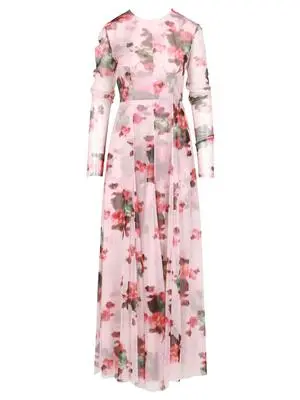 PHILOSOPHY BY LORENZO SERAFINI Printed Tulle Maxi Dress - Pink