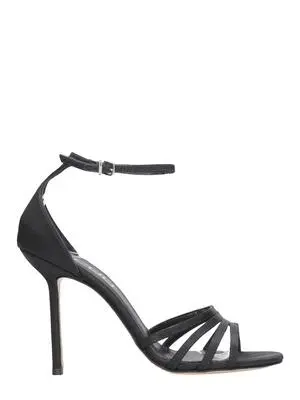 NCUB Satin Strappy Sandals - Black