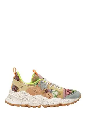 FLOWER MOUNTAIN Suede And Fabric Sneakers